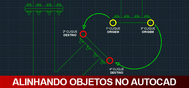 AutoCAD - Como alinhar objetos (Align) - QualifiCAD!