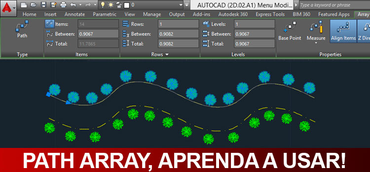 Array, aprenda a usar! PARTE III [Path Array] - QualifiCAD