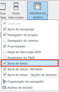 Barra de status - Revit - Qualificad