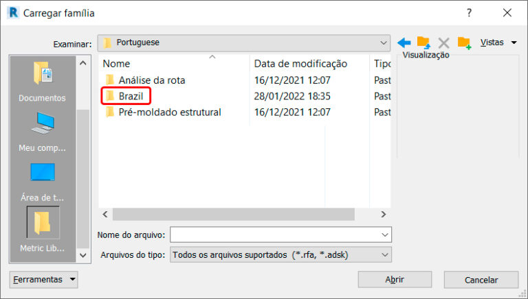 Revit - As famílias não foram instaladas - Qualificad