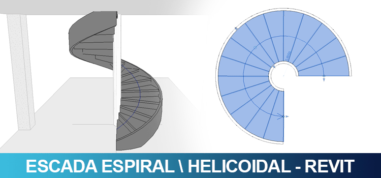 Escada Espiral / Helicoidal no Revit - Aprenda! QualifiCAD!
